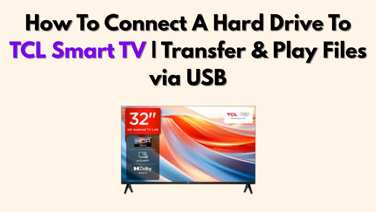 How To Connect A Hard Drive To TCL Smart TV | Transfer & Play Files via ...
