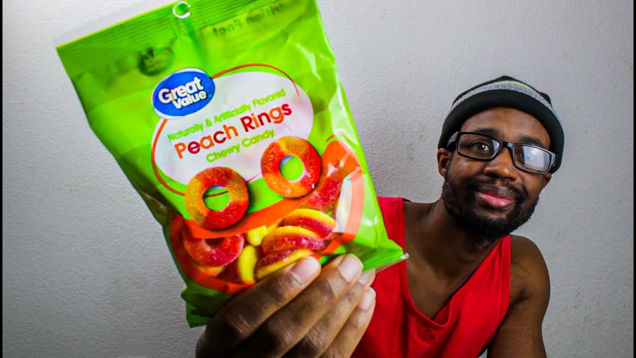 ASMR EATING PEACH RINGS CANDY PART 8 | ASMR TY - YouTube