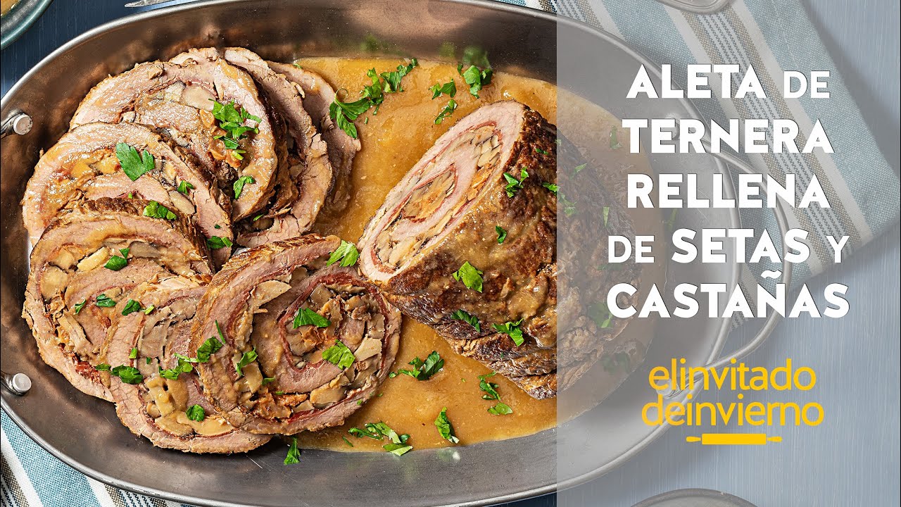 {Aleta de ternera} rellena tradicional con setas y castañas - YouTube
