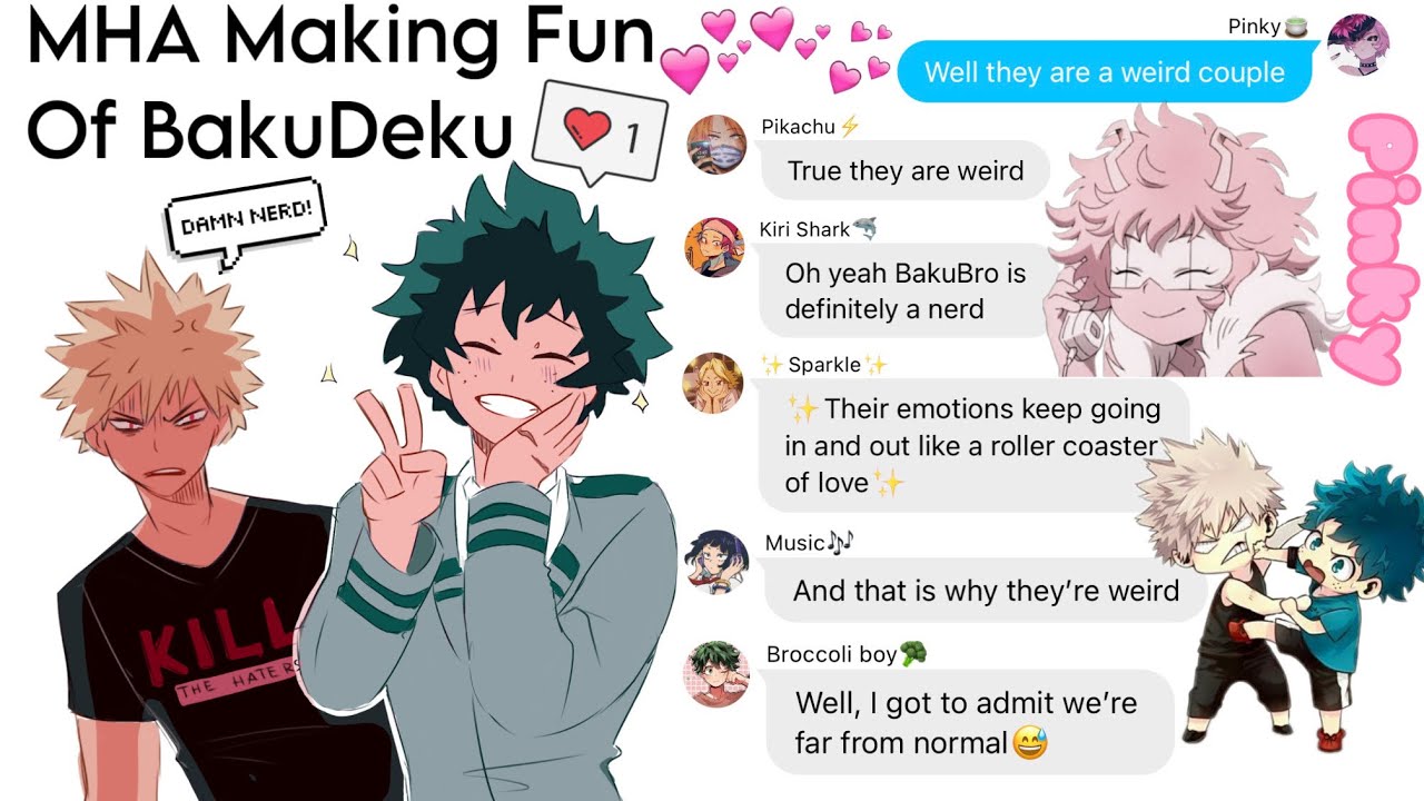 MHA Making Fun Of BakuDeku | BakuDeku Texting Story | BkDk | MHA React ...