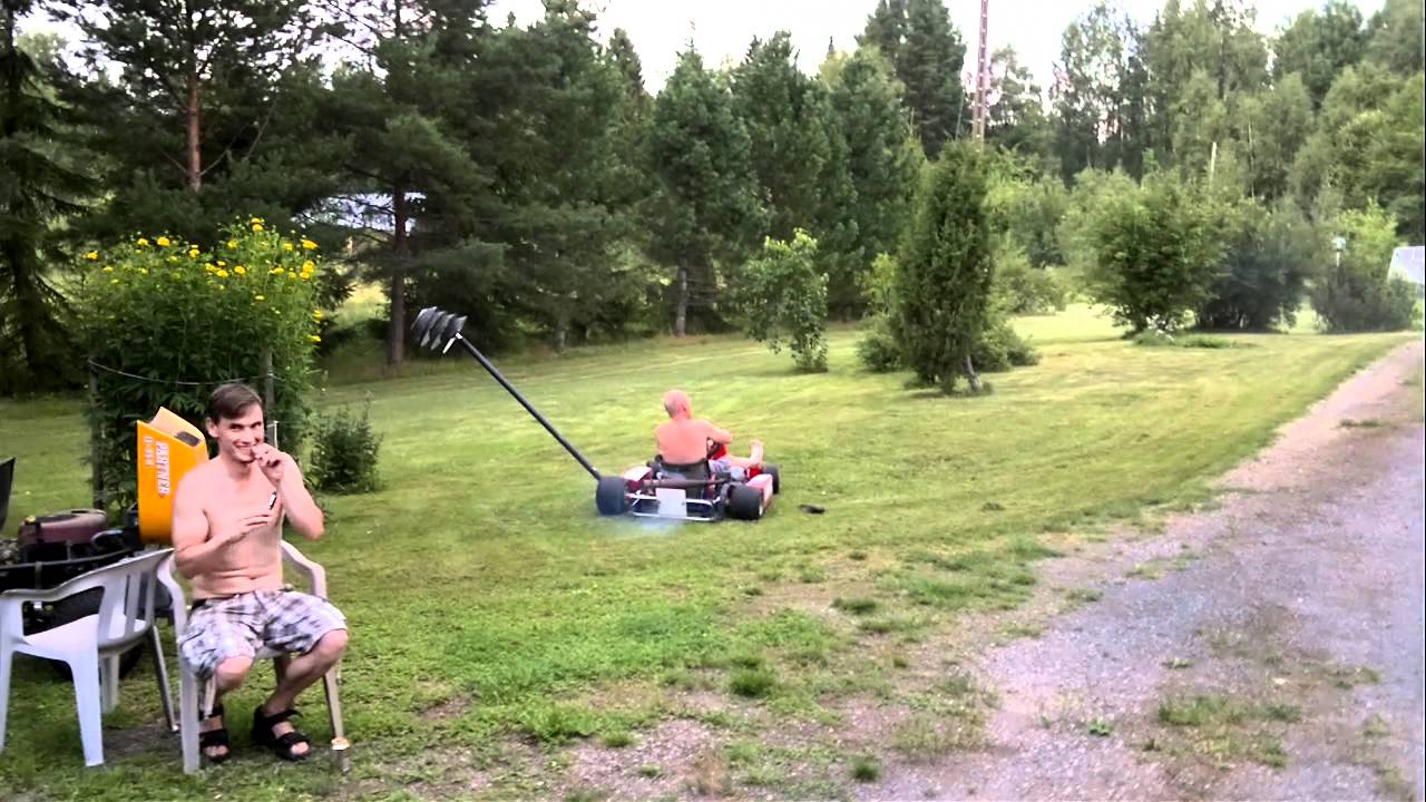 Mad go-kart driver! - YouTube