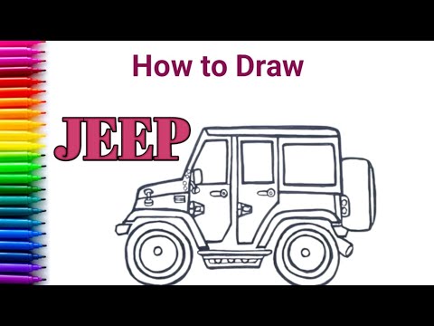 Jeep Drawing|| How to Draw a Jeep Easy || Jeep Drawing Step by step for ...