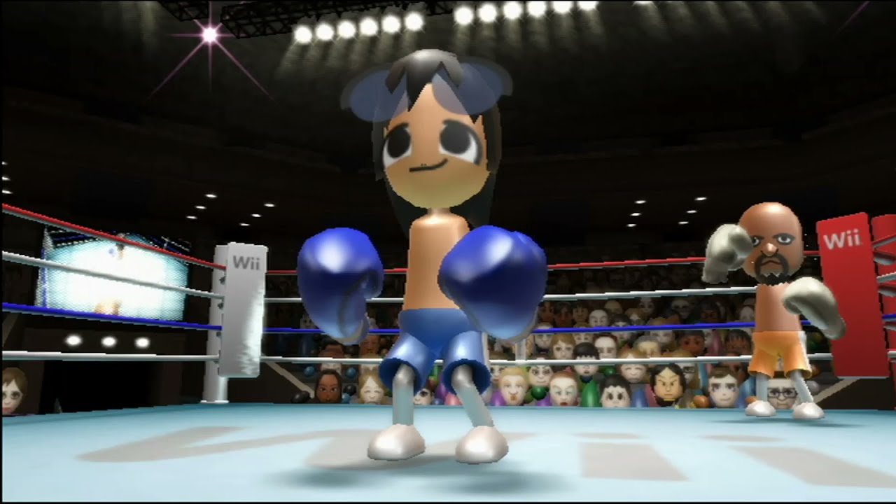 Beating Matt in wii sports boxing a second time - YouTube