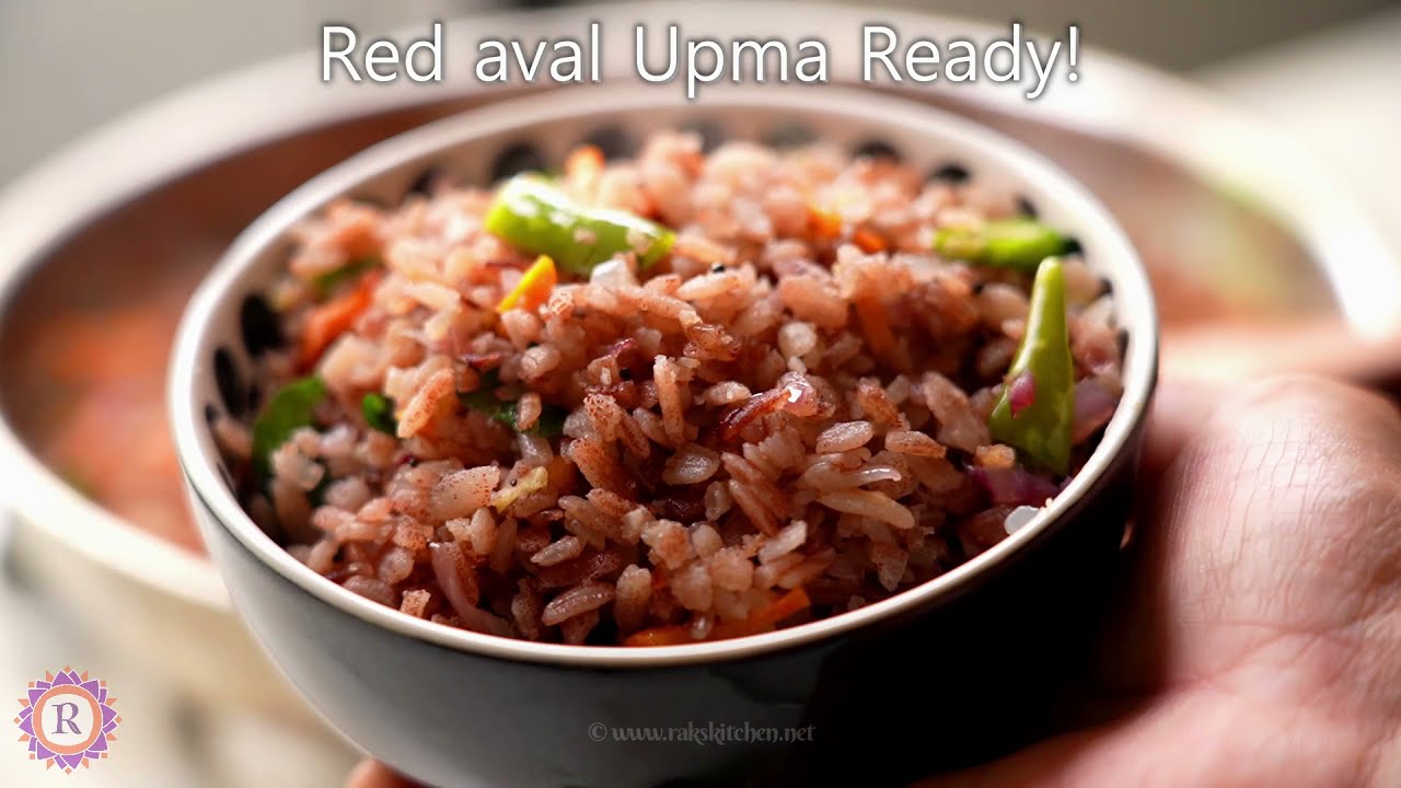 Red aval upma | Healthy | Poha breakfast recipes - YouTube