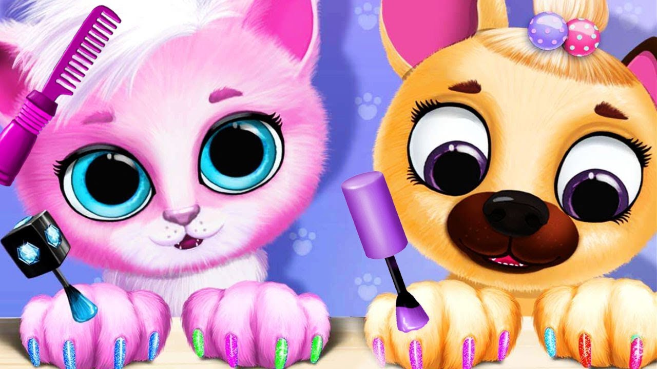 Fun Pet Animals Hair Salon Colors & Style Puppy & Kitty Beauty Makeover ...