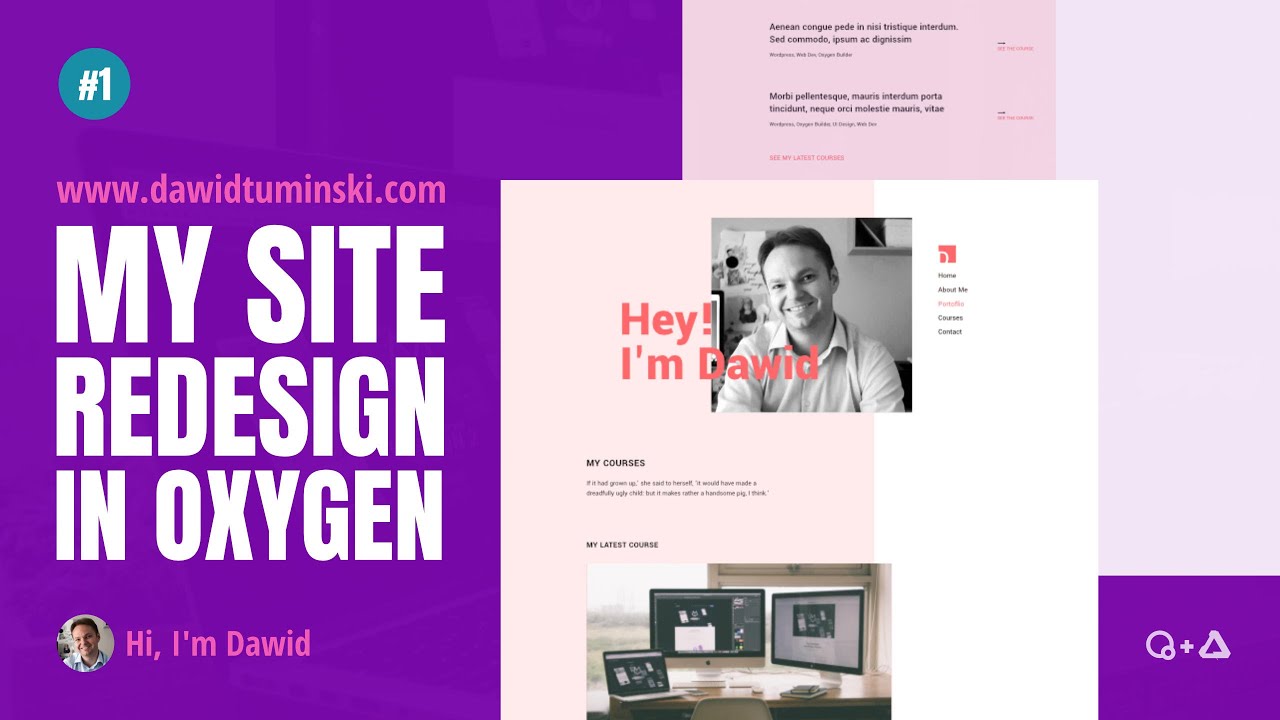 My Site Redesign in Oxygen Builder Part 1 - Template, Heading and ...