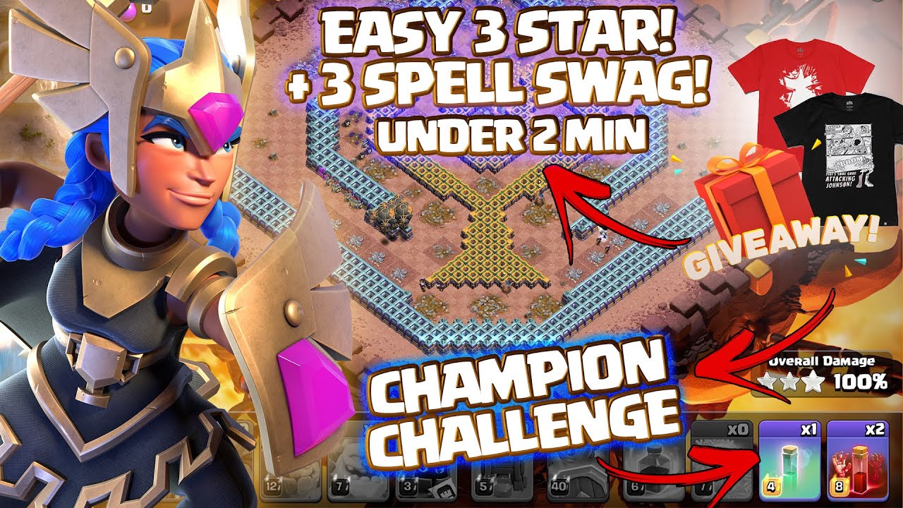 How to Easily 3 star Champion's Champion Challenge + GIVEAWAY | New ...