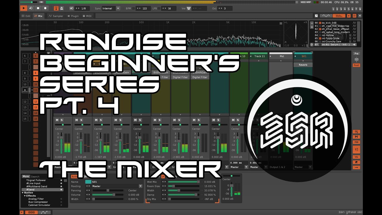 RENOISE Beginner's Tutorial series PT.4 •••The Mixer••• - YouTube
