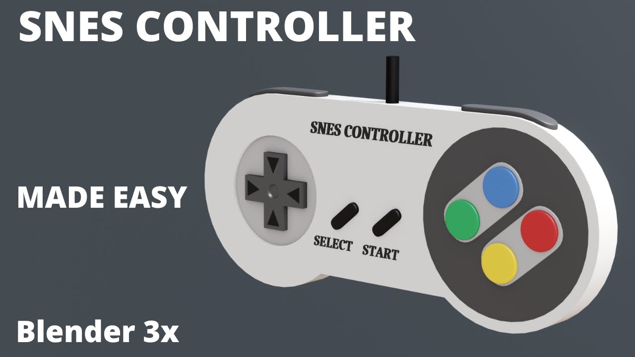 snes controller modeling in blender 3x - YouTube