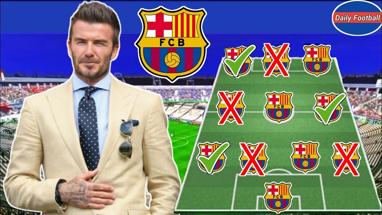 David Beckham Dream Lineup For Barcelona 🙀 Barcelona Predicted XI Under ...