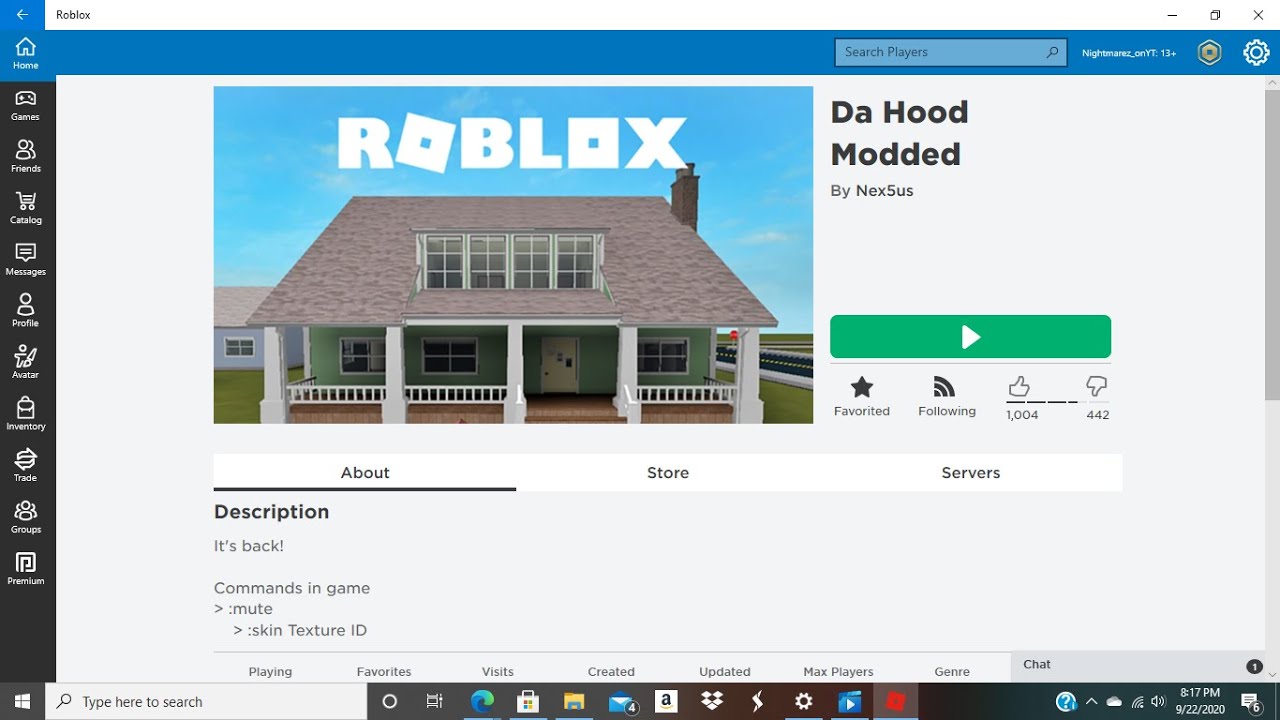 My first video ever! (Da Hood Modded) - YouTube
