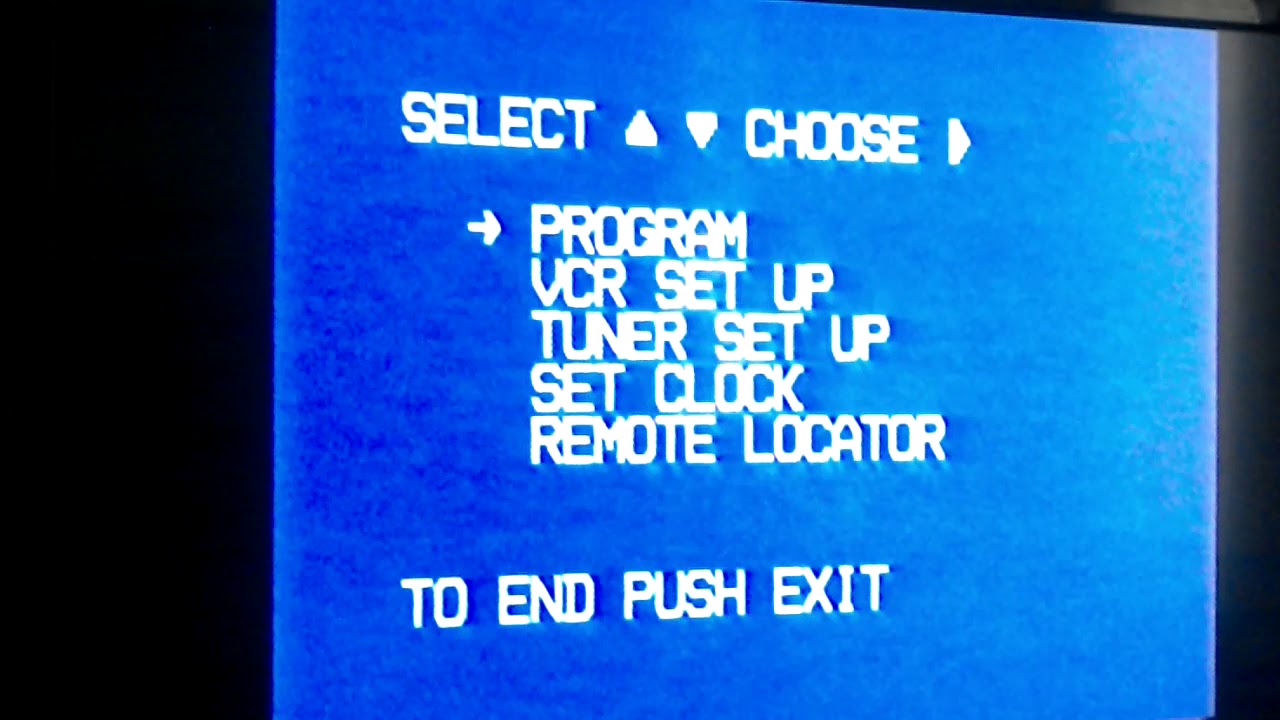 Broken Philips Magnavox VR671AT22 VCR On Screen Menu - YouTube