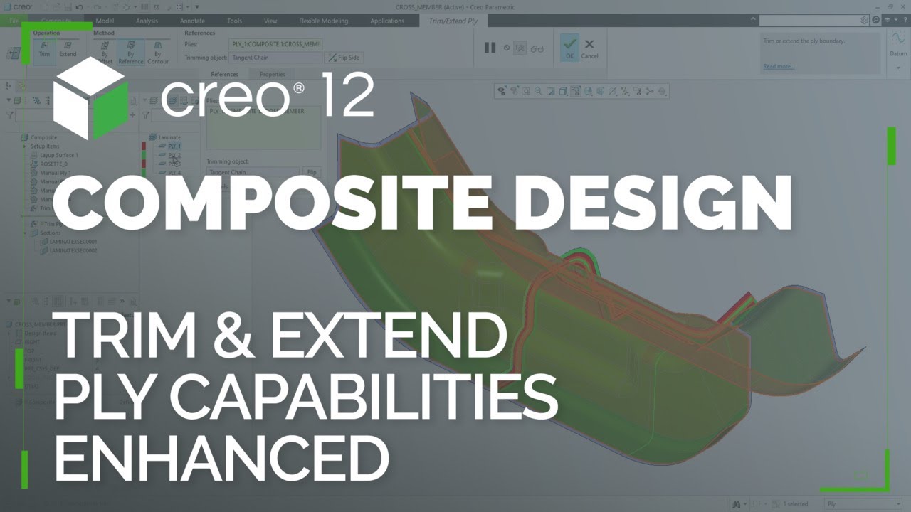 Trim and Extend Ply Capabilities in Composite Design | Creo 12 - YouTube