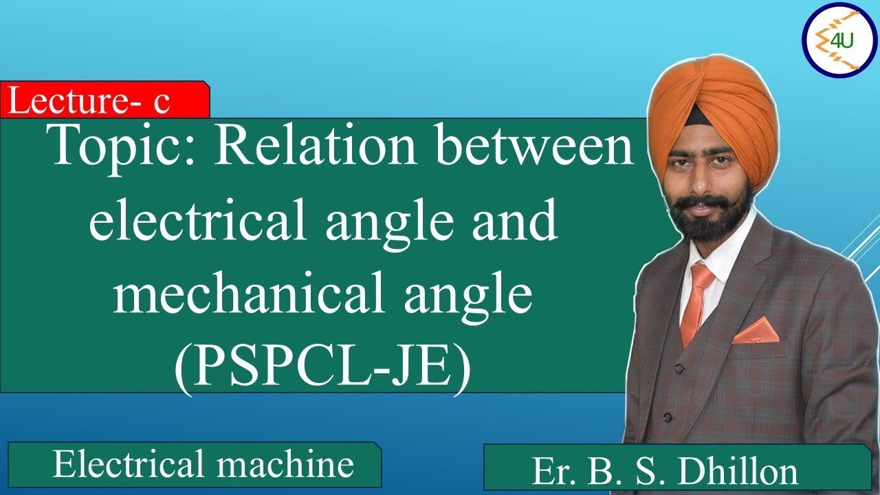 Lec-31 Relation between electrical angle and mechanical angle (PSPCL-JE ...