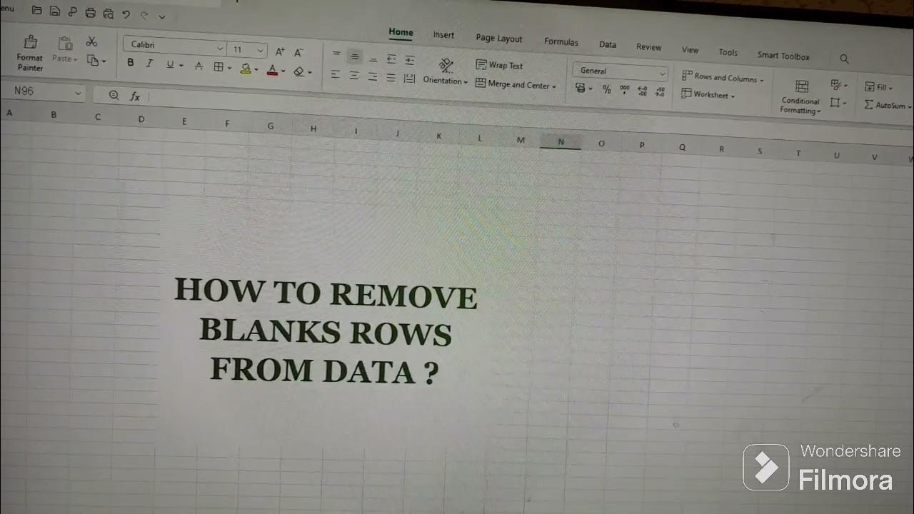 How to remove Blanks Rows - YouTube