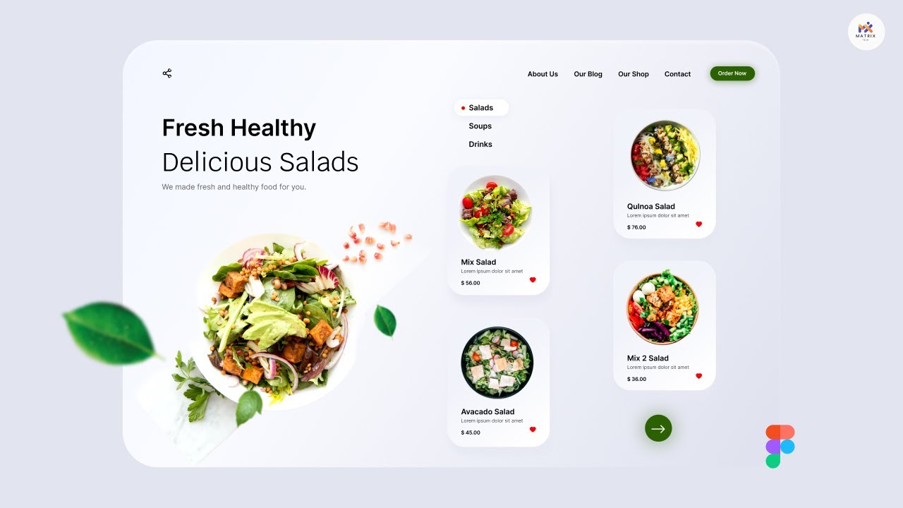 Restaurant Web Ui Design | figma ui ux design tutorial #figma #uidesign ...