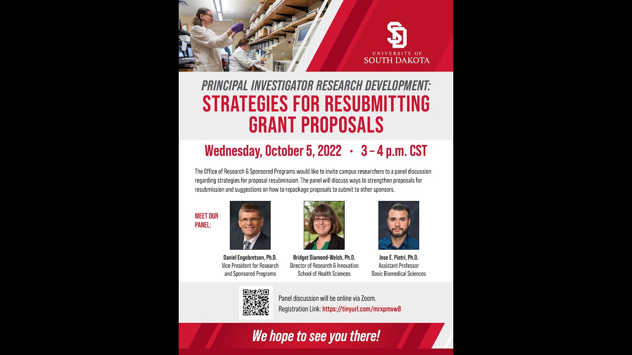 Strategies for Resubmitting Grant Proposals - YouTube