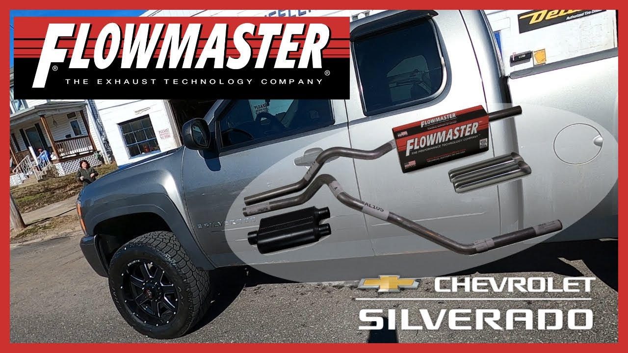 09 Chevy Silverado Dual Flowmaster Exhaust Install - YouTube