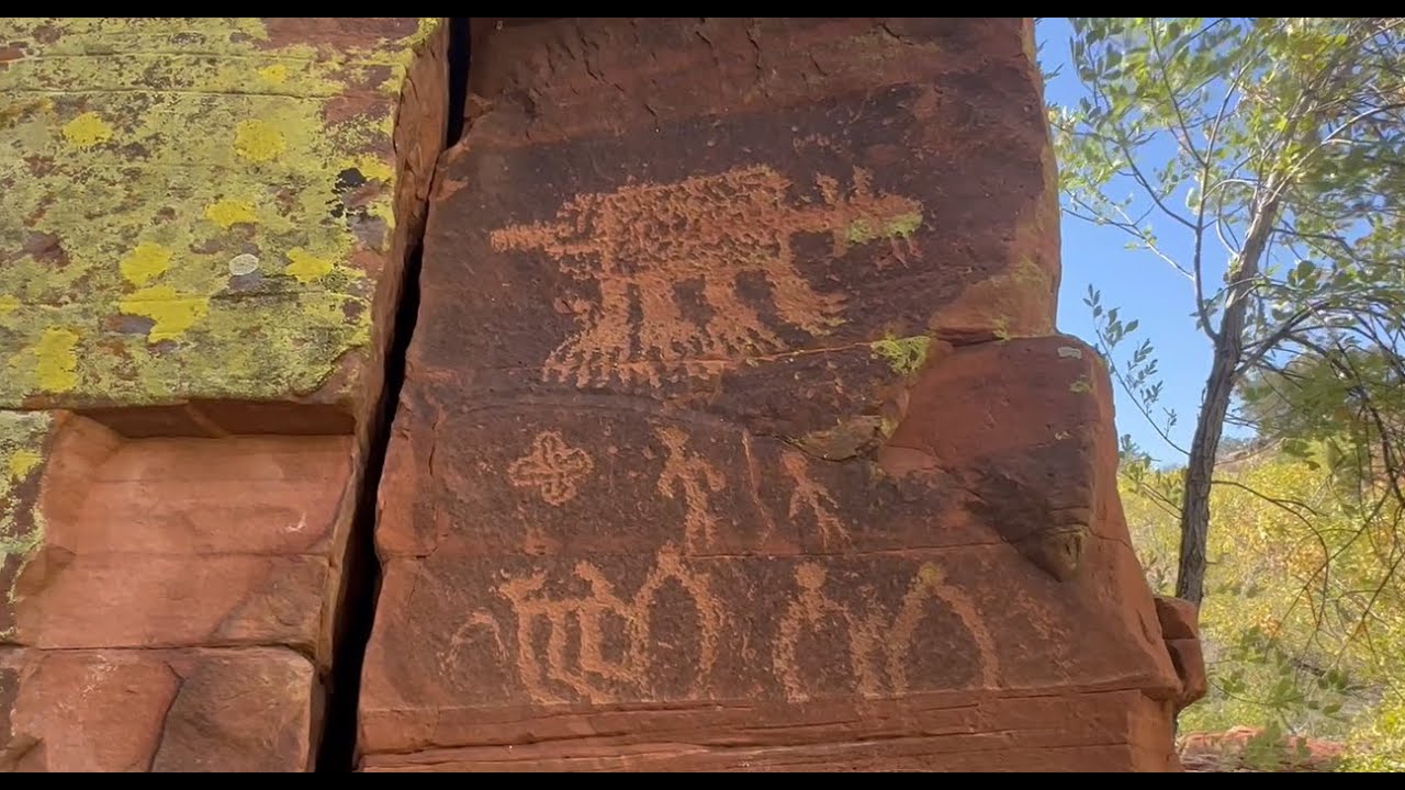 Sabertooth Cat & other Ancient Petroglyphs - Near Sedona - YouTube