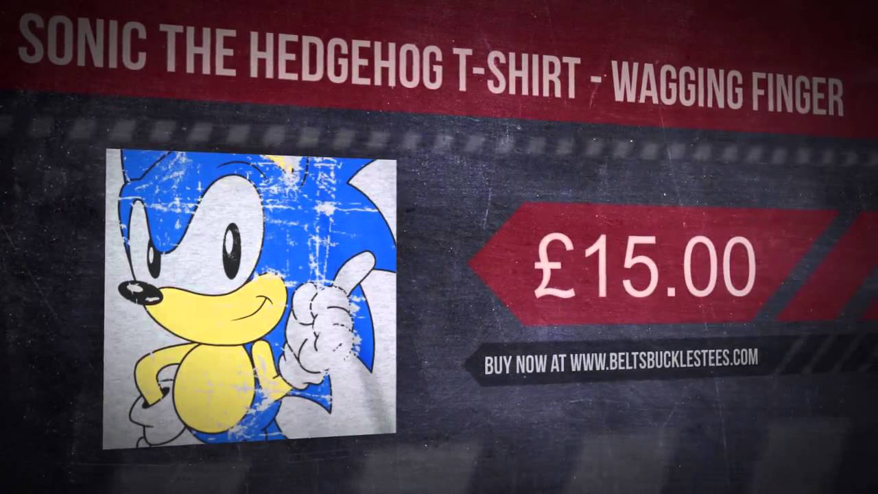 Sonic The Hedgehog T-Shirt - Wagging Finger - YouTube