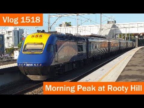 Paul's Train Vlog 1518: Morning Peak at Rooty Hill - YouTube