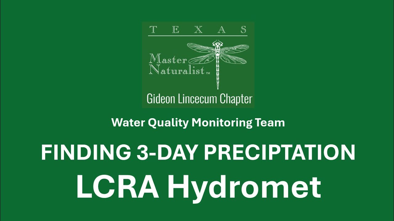 Finding 3-Day Precipitation on LCRA Hydromet Map - TMN GLC Water ...