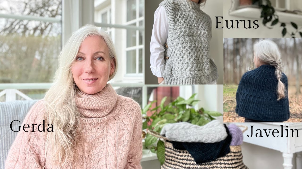 A knitting episode (15): Eurus slipover, Javelin shawl & Gerda sweater ...