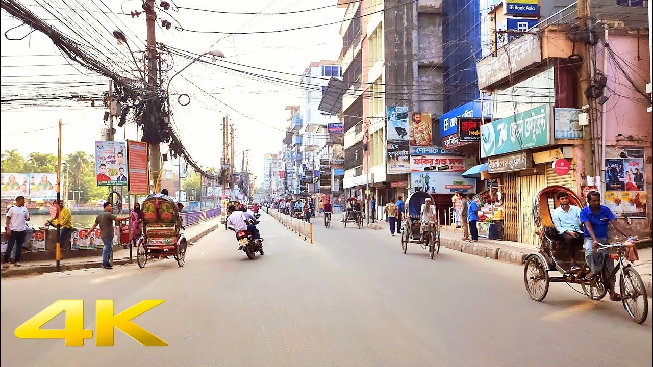 Exploring Barishal City by Rickshaw Bibir Pukur to Rupatoli Lanuch Ghat ...