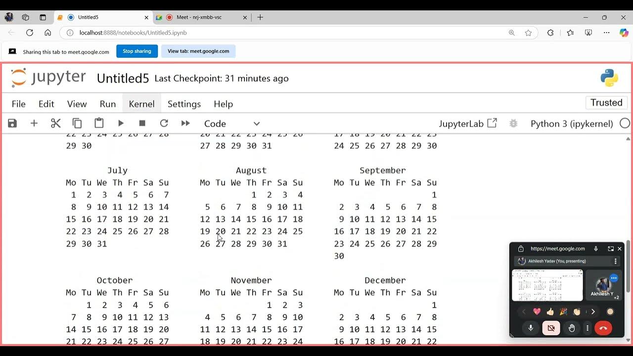 Python Calendar Module Class Walkthrough - YouTube