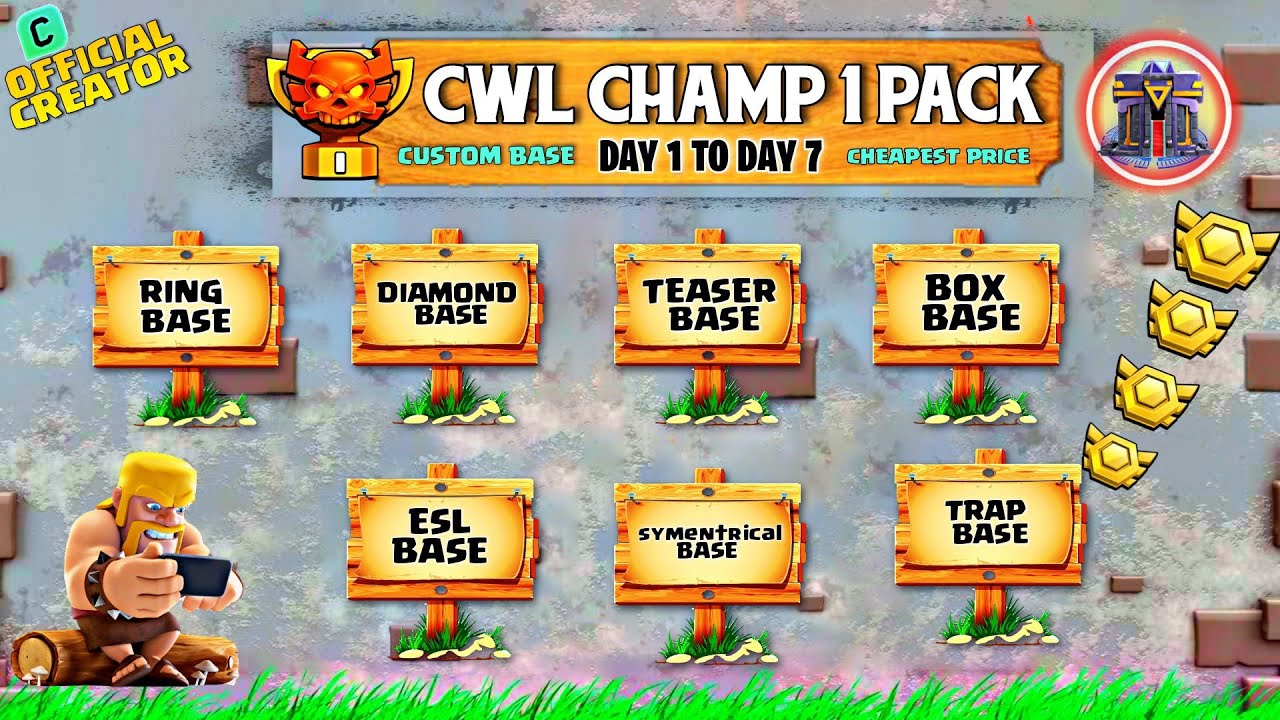 Finally! Exclusive CWL Base - Day 01 To Day 07 All Types of Bases ...