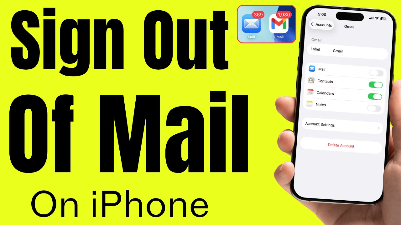 How to Sign Out Of Mail on iPhone (2026) - YouTube