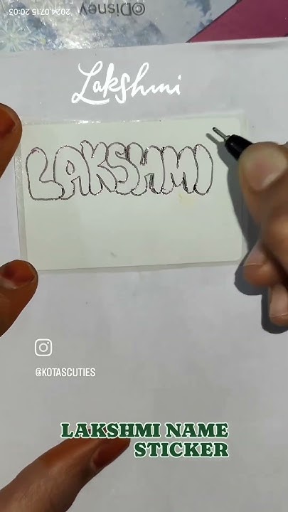 How is my writing Lakshmi Name sticker - YouTube