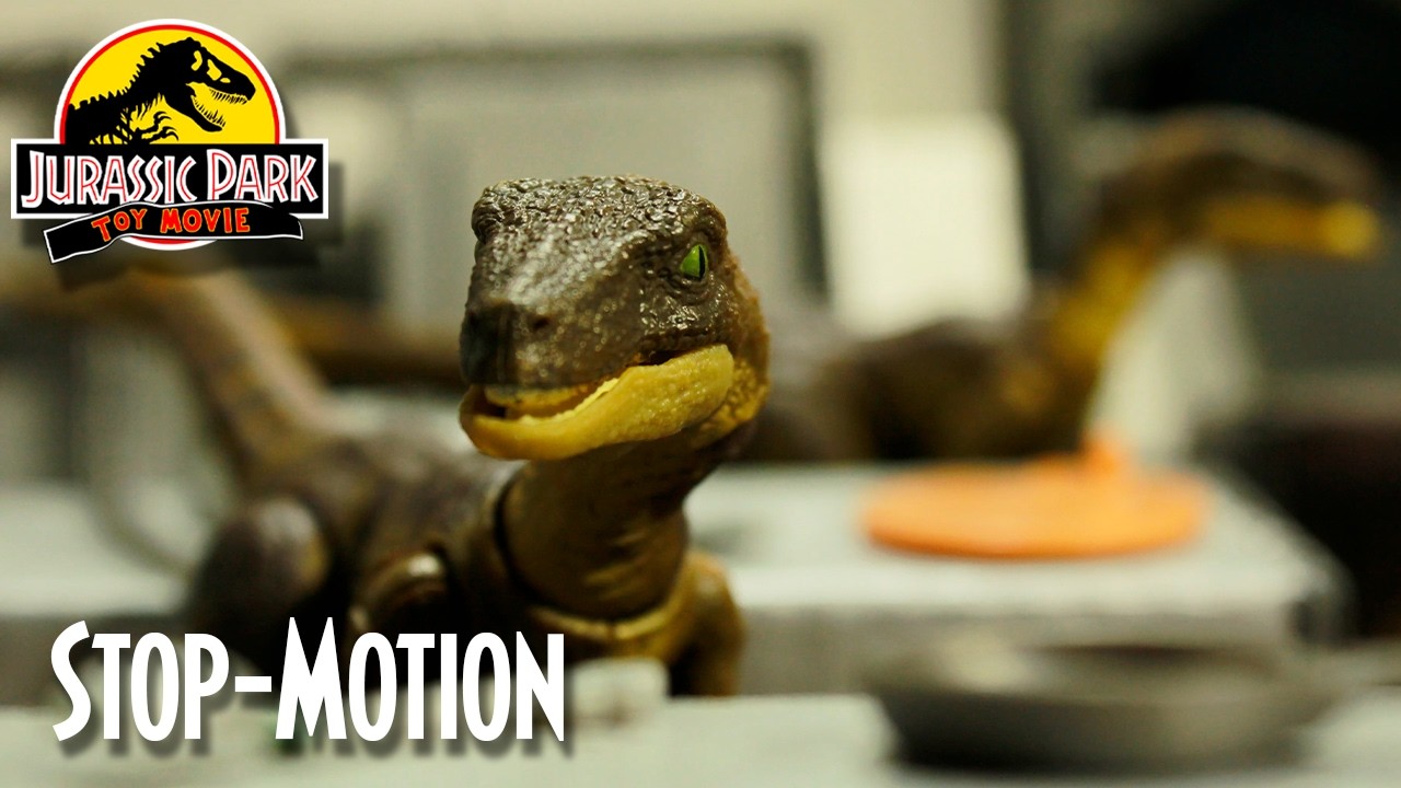 "Raptors in the Kitchen" scene in STOP-MOTION [REMAKE] | Jurassic Park ...