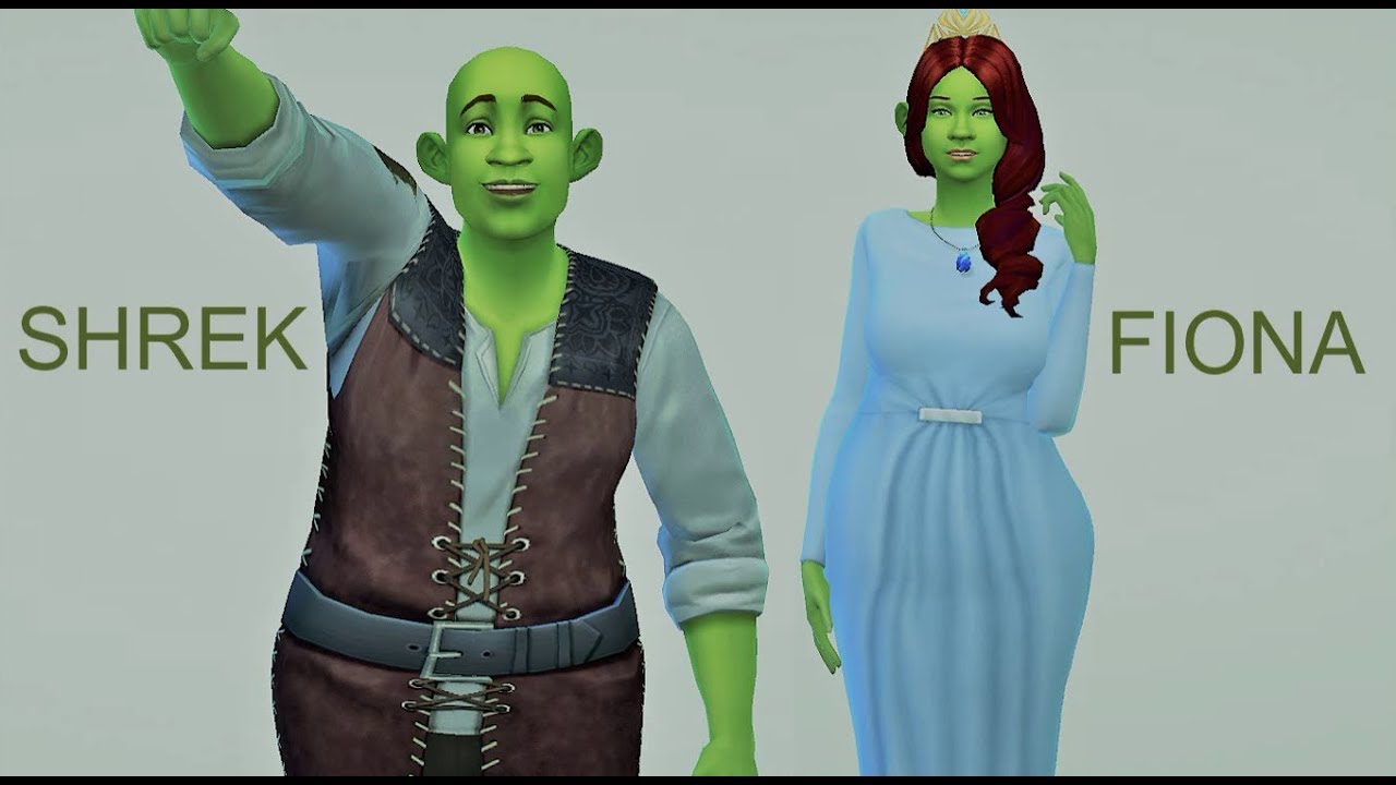 The Sims 4 | Shrek and Fiona CAS - YouTube