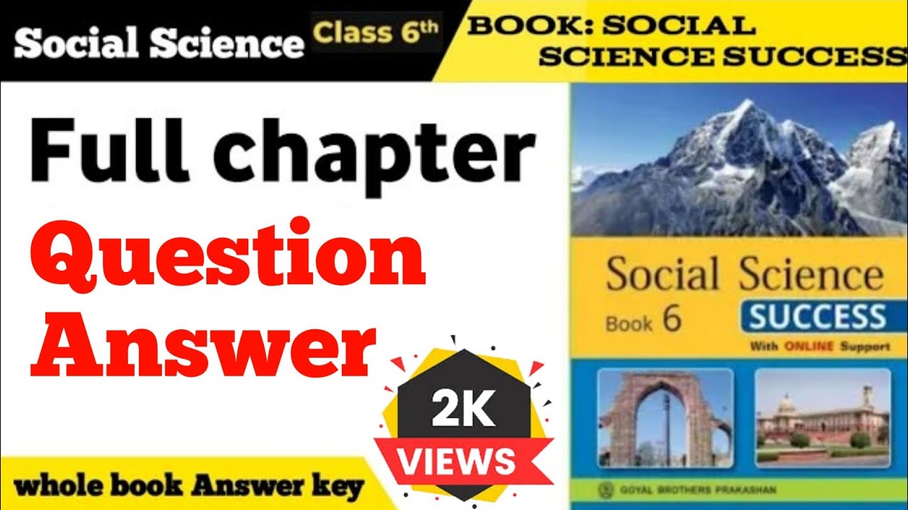 Social science success class 6 Answer key | #Aapki_Padhai | - YouTube