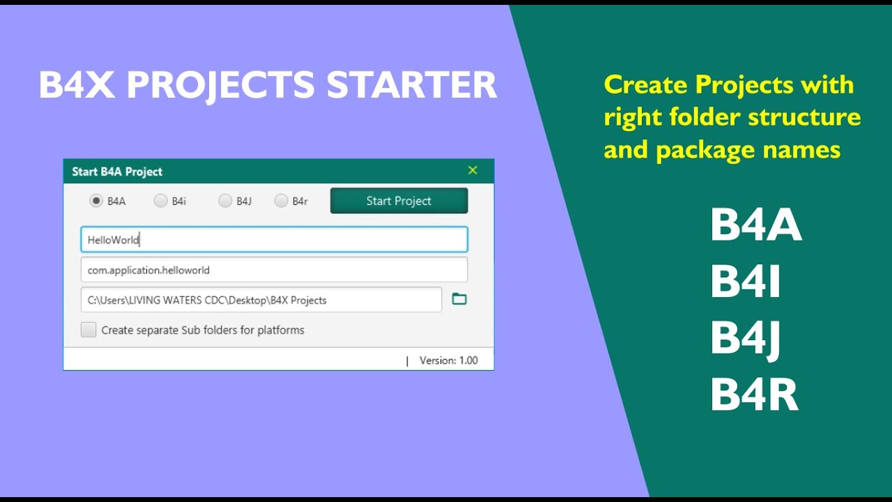B4x Launcher Demo Start Your B4a B4i B4j B4r Projects With Ease