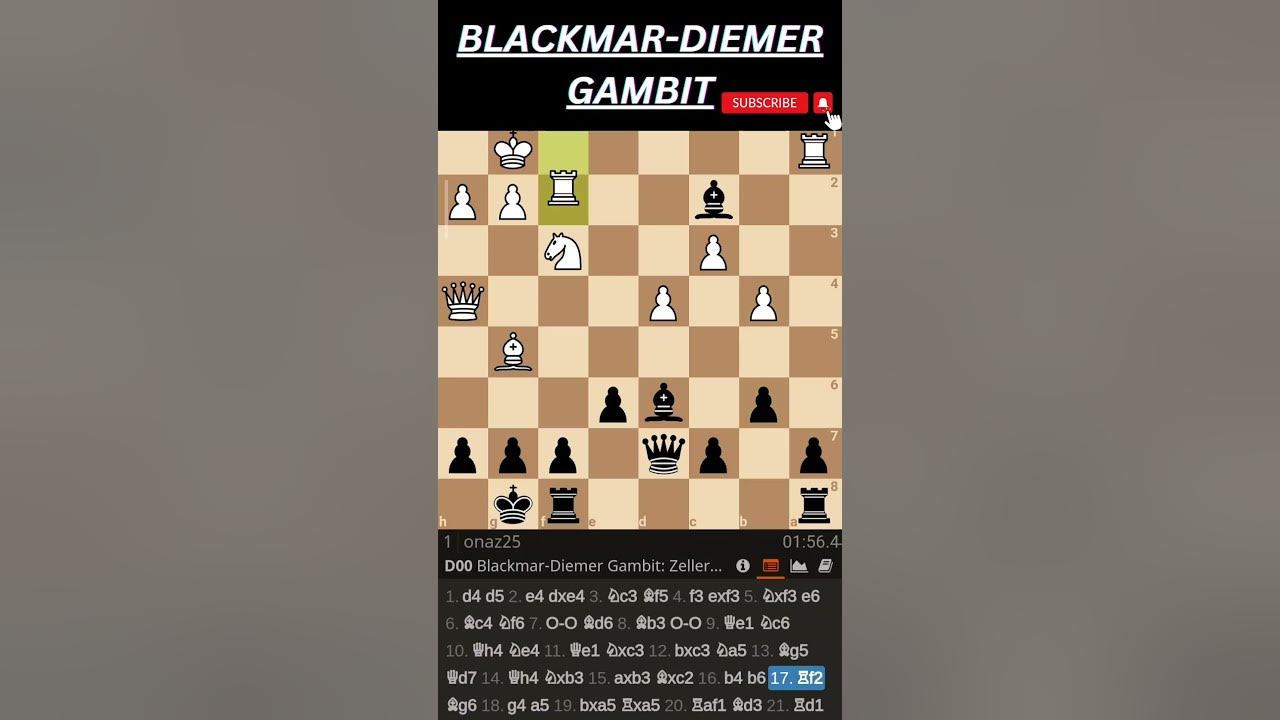 Accept free Pawns‼️👌 Blackmar-Diemer Gambit💪#chess #lichess #gambit # ...