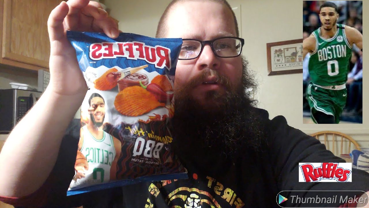 Ruffles Flamin Hot BBQ By Jayson Tatum Chip Review - YouTube