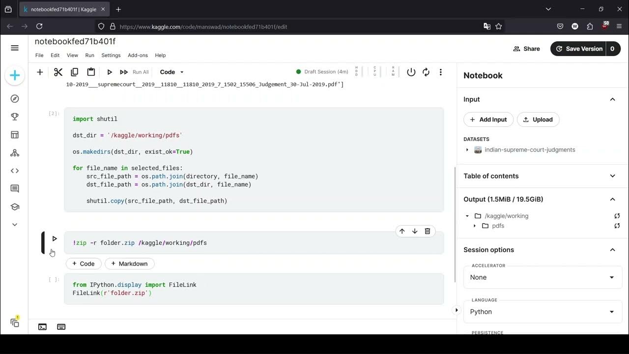Download files and folders from Kaggle Notebook | Techy Man's Solutions ...