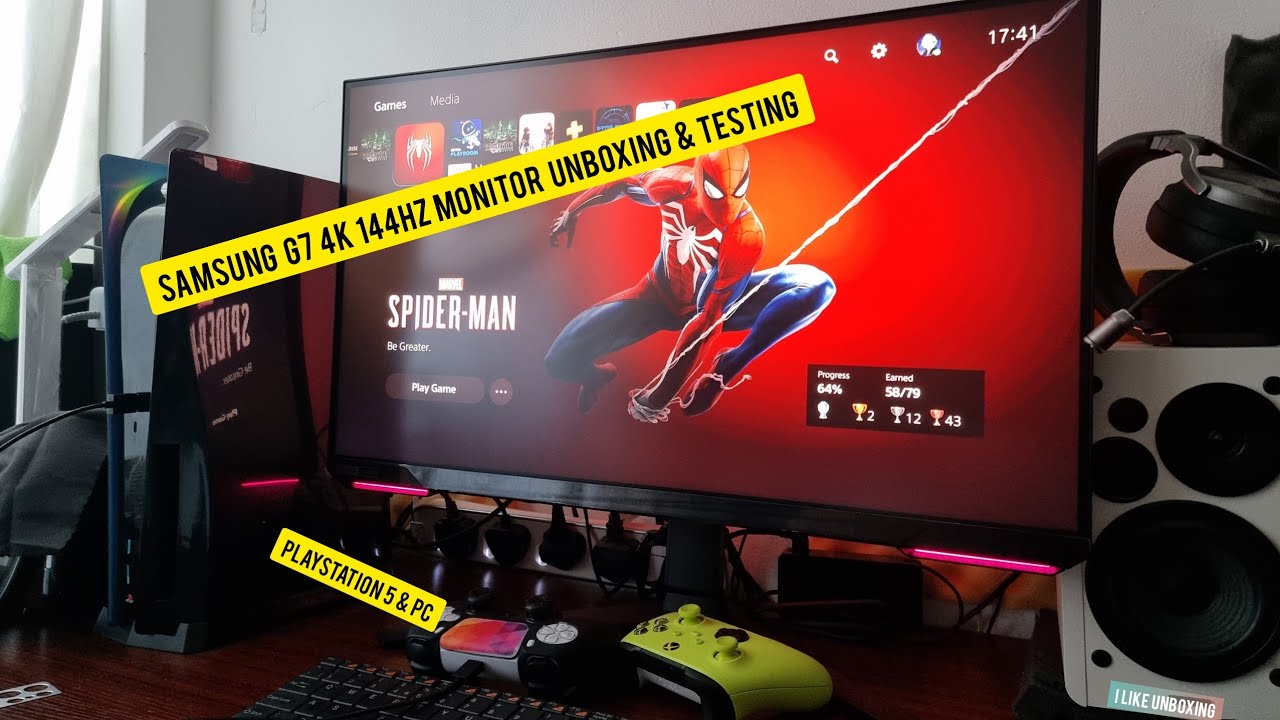 Samsung G7/G70A 4k 144hz monitor Unboxing & testing - YouTube