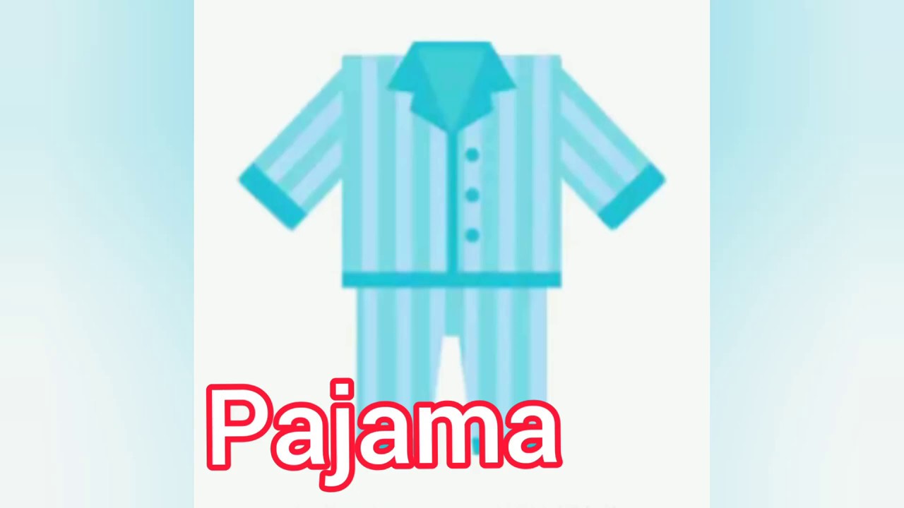Pajama. Bedroom #14 English flashcards - YouTube