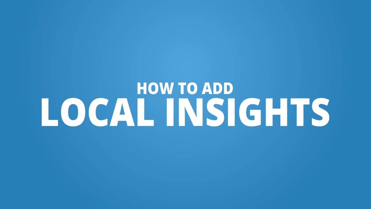 Zap: How to Add Local Insights - YouTube