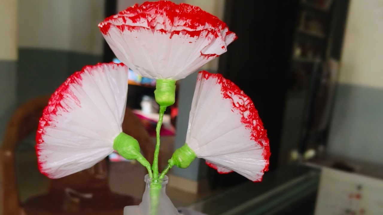 🤩Plastic Cover Flower Making Diy Idea🌸🌹 - YouTube