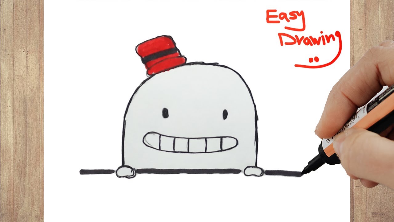 How to Draw a cute monster step by step | DRAWING A CUTE MONSTER EASY ...