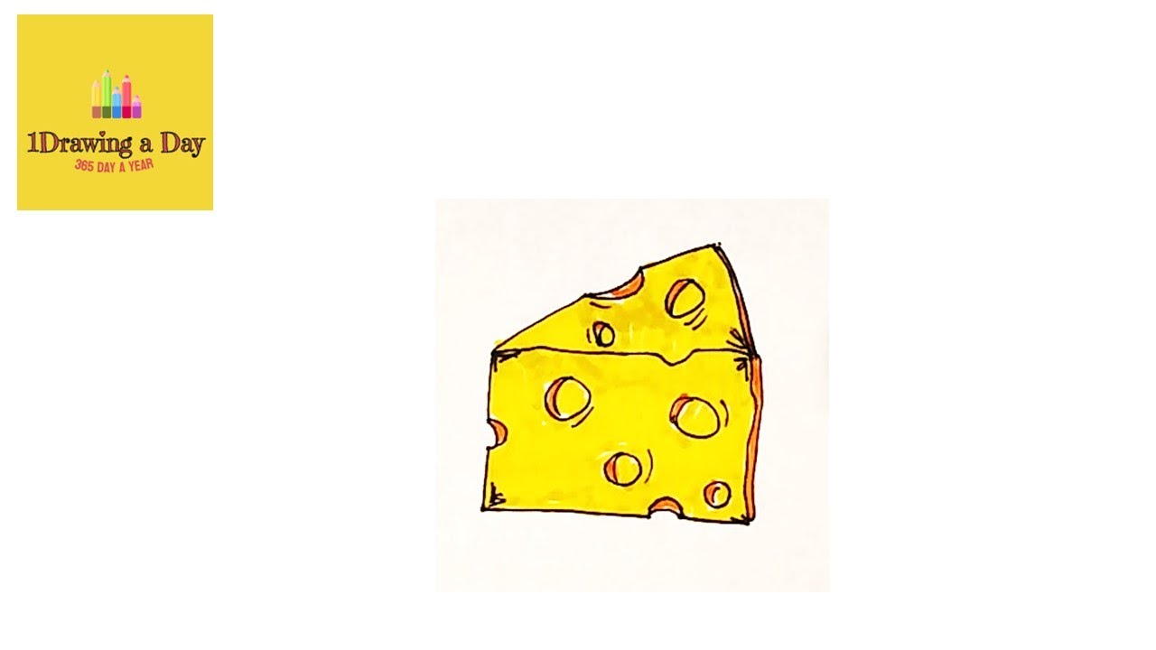 How to draw cheese - YouTube