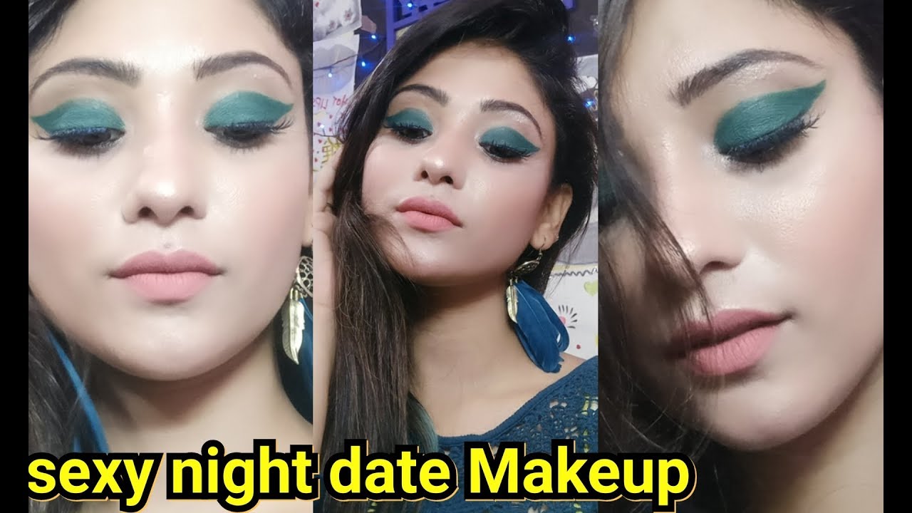 Night date /clubbing makeup || sexy teal green eye makeup || shy styles ...