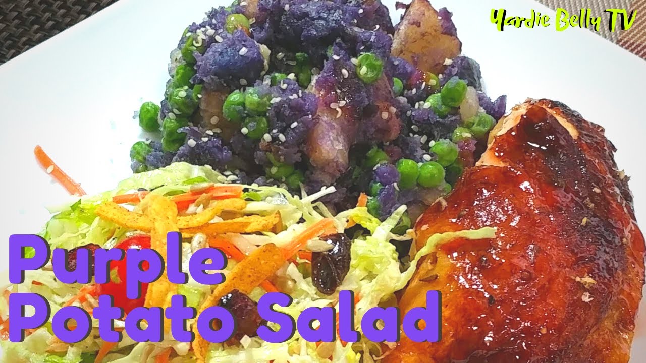 Rotisserie Chicken with Garlic Mashed Purple Potatoes For Dinner - YouTube