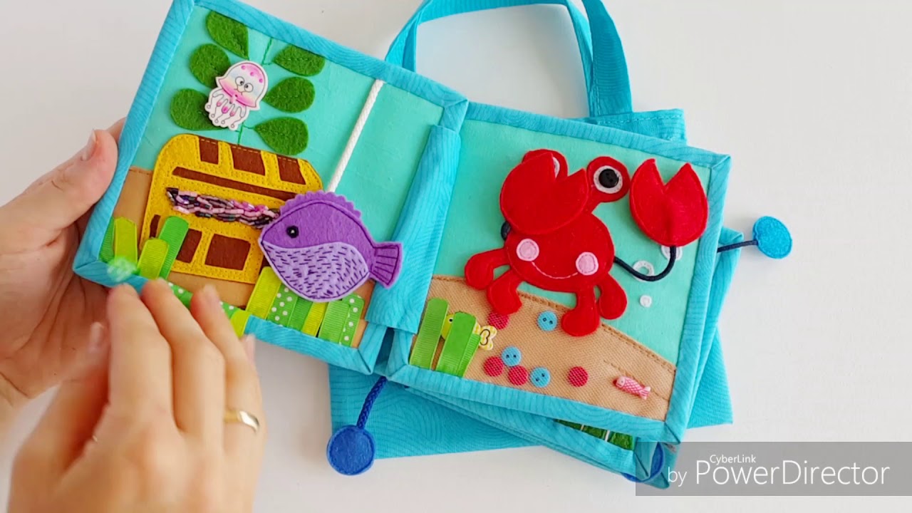 Sea mini quietbook - YouTube
