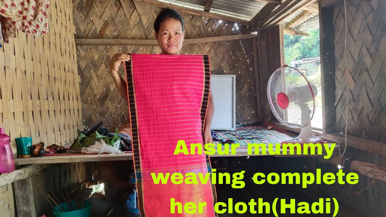 My wife weaving complete her cloth(Hadi)searching & collecting turkey ...