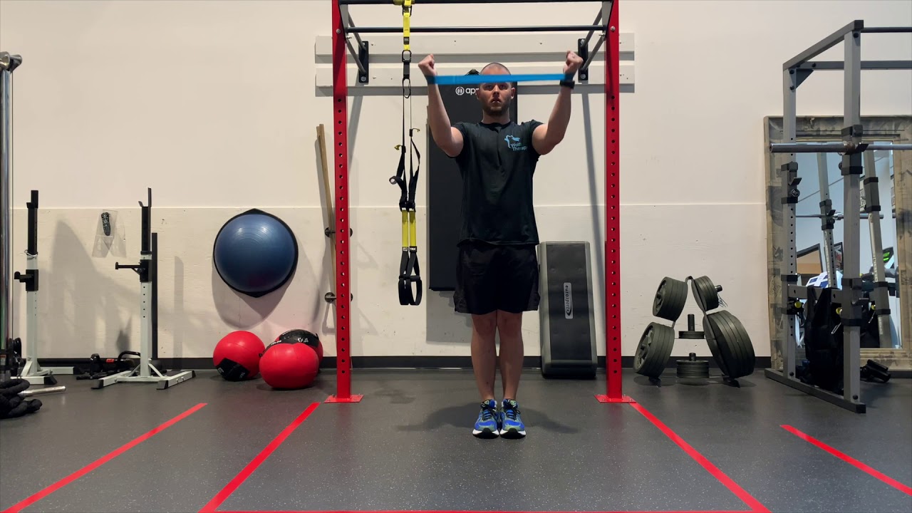 Banded External Rotation Front Raise - YouTube